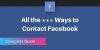 Contact Facebook : Emails, Phones Numbers, Addresses [Updated]
